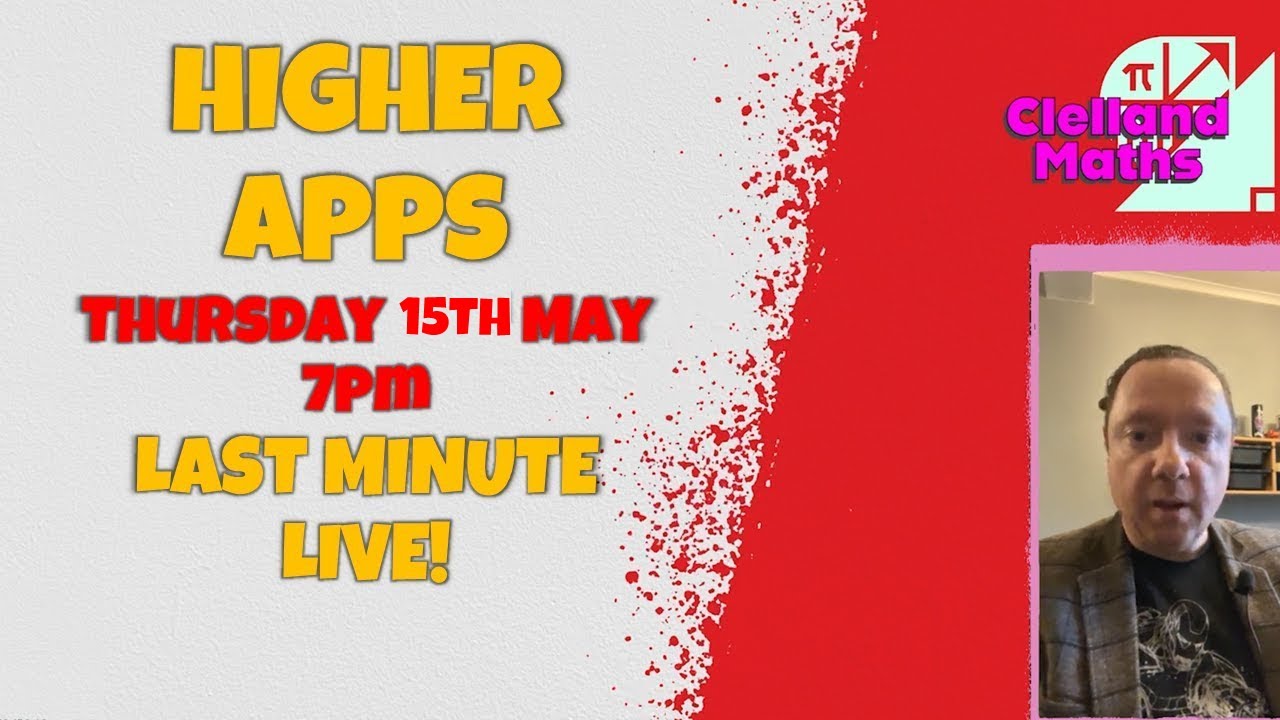 Higher Applications Of Maths 2025 LAST MINUTE LIVE Exam PREP - YouTube