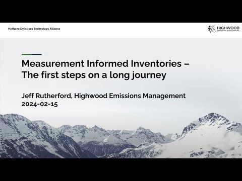 Measurement Informed Inventories – The first steps on a long journey ...