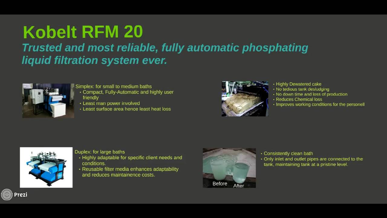 Phosphating sludge filter - YouTube