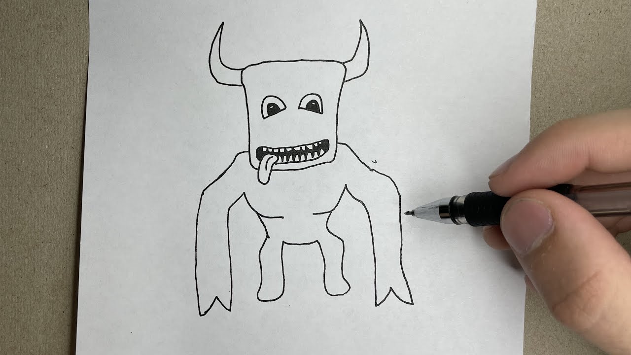 How to draw Snappy Cow from Garten of Banban 3 Very Easy - YouTube