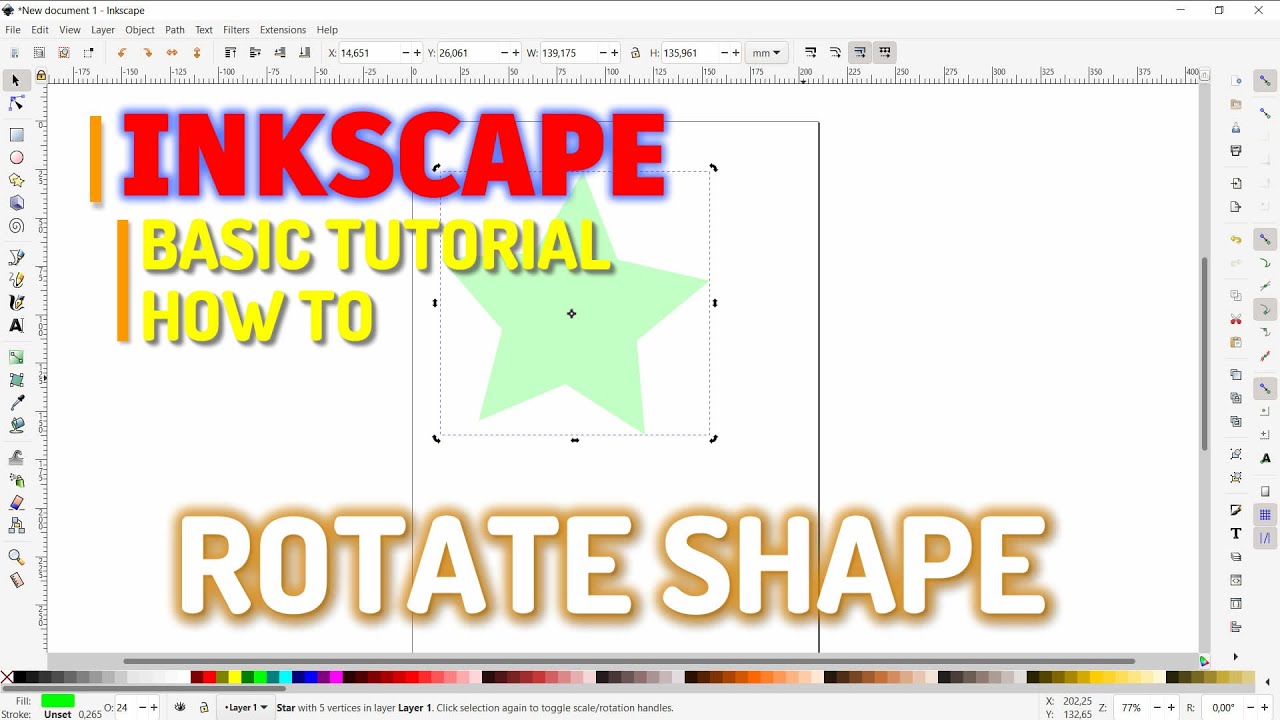Inkscape How To Rotate Shape YouTube Inkscape How To Rotate Shape YouTube