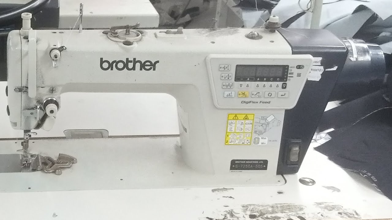 Brother single needle S-7250-A 505 foot lifting perameeter. - YouTube