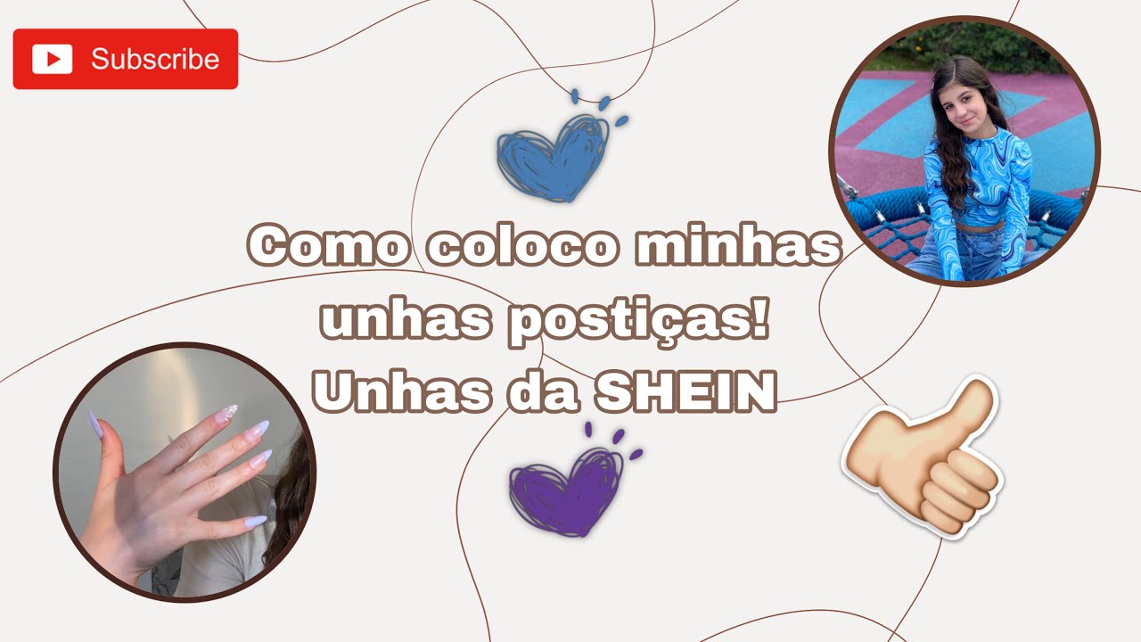 Como coloco minhas unhas postiças! Unhas da SHEIN - YouTube