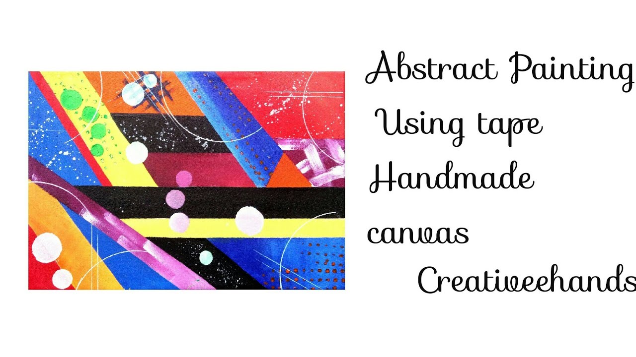 Abstract Painting using Tape - YouTube