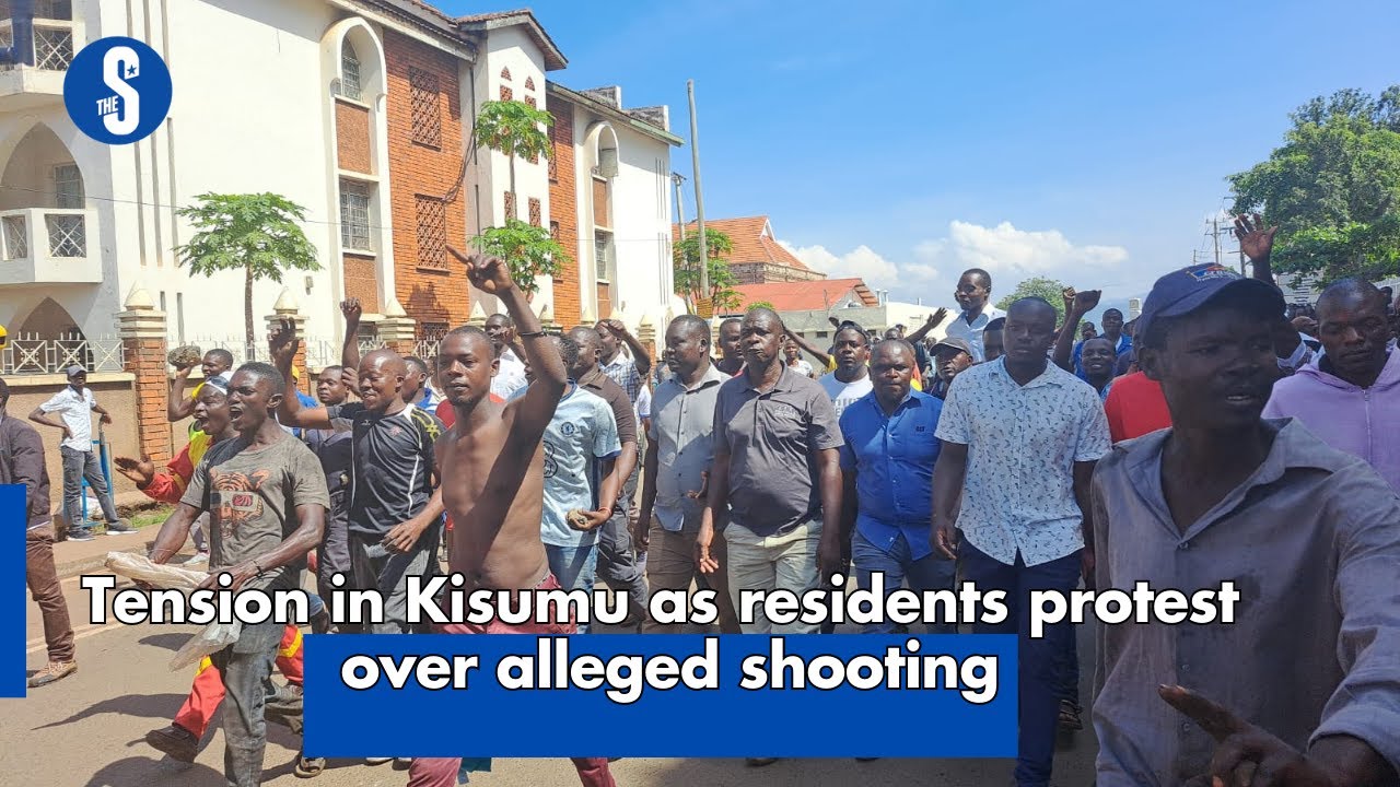 Tension in Kisumu as residents protest over alleged shooting - YouTube