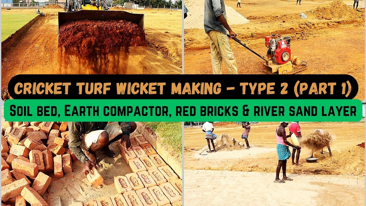 Cricket Turf Wicket Making "Type 2"- Part 01 |Sand binding| Earth ...