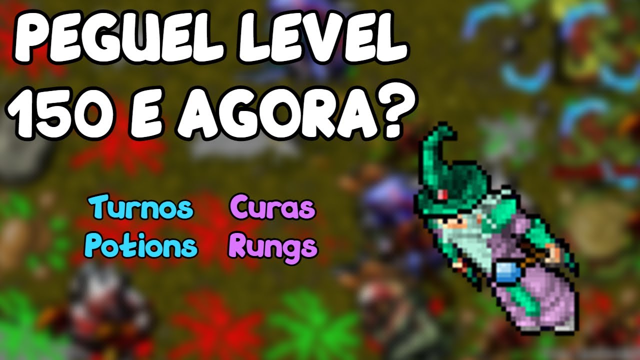 TIBIA | Peguei Level 150 com meu RP e agora? | Turnos, Curas, Potions e Rings - YouTube