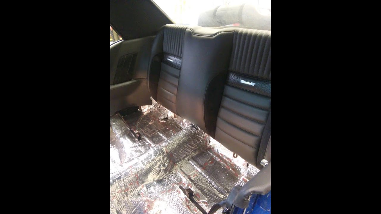 How to install rear seat bottom on 1965 Ford Mustang coupe - YouTube