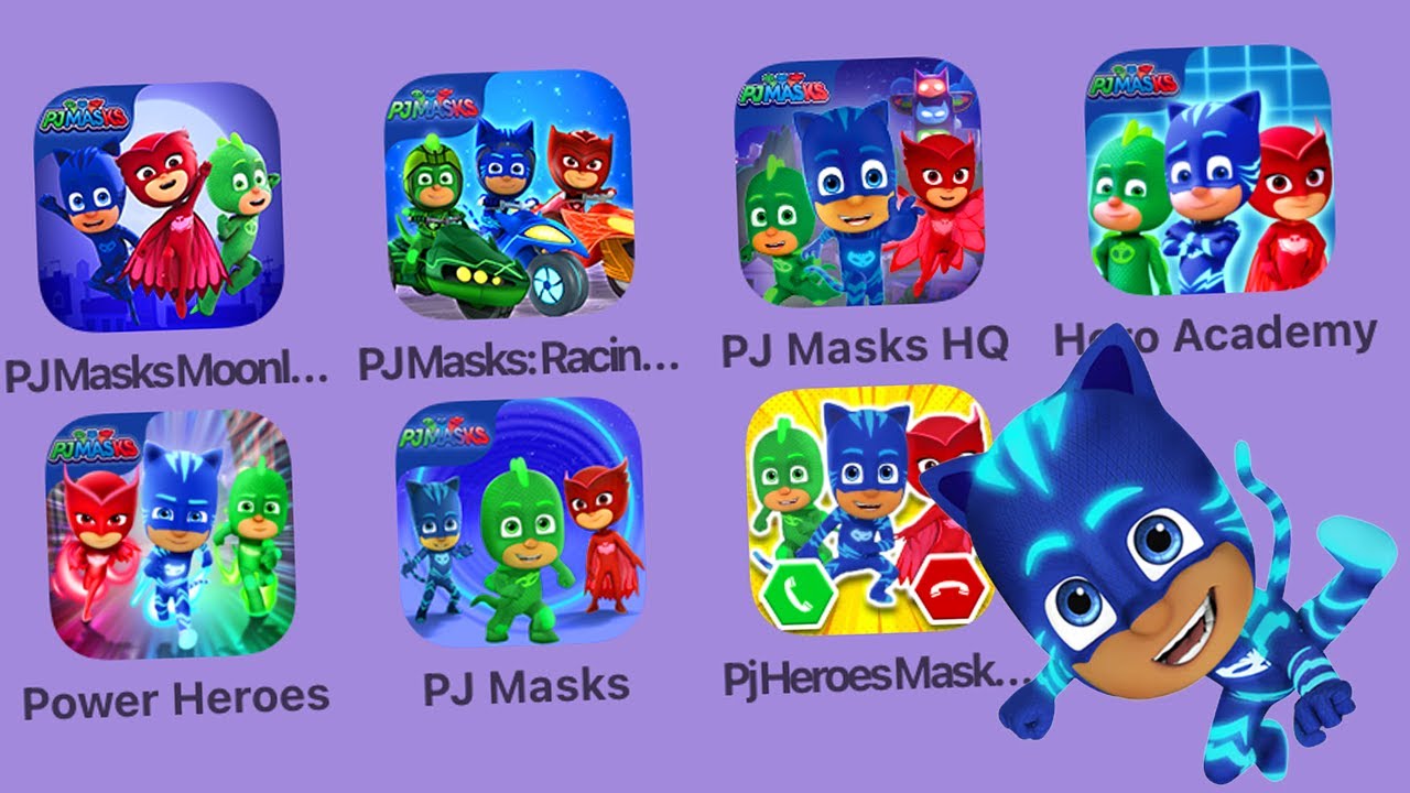 All PJ Masks Games: PJ Masks Moonlight Heroes,PJ Masks Racing Heroes,PJ ...