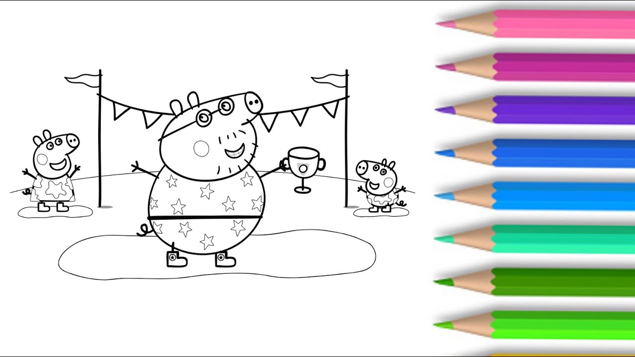 Coloring PEPPA PIG and DADDY PIG./MY COLORING #art #coloring #peppapig ...