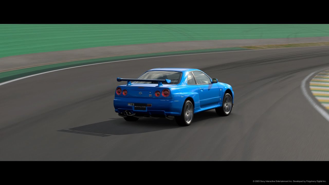TESTE E V.R DO GT7: NISSAN SKYLINE GT-R R34 2.6 24V BITURBO - YouTube