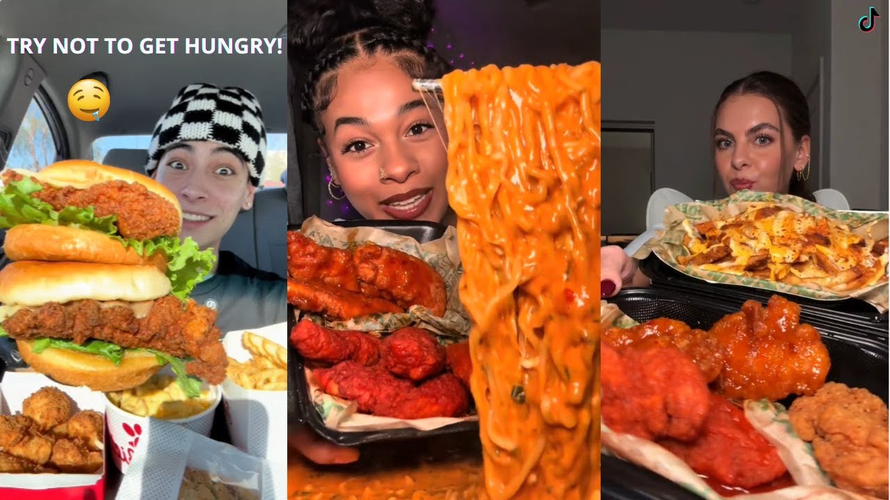 🍔 BEST Tiktok Mukbang Compilation 🌮 | Seafood, Buldak, Wingstop ...