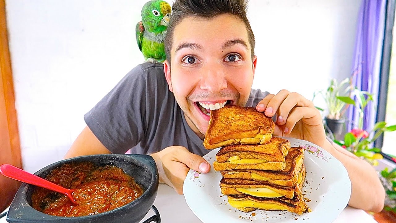 GRILLED CHEESE & TOMATO SOUP • Mukbang & Recipe - YouTube
