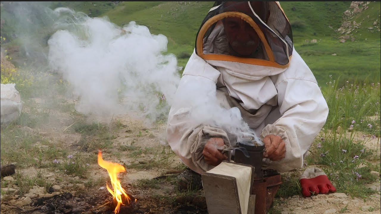 Daily village life in Iran / Making a beehive frame for bees - (2023 ...