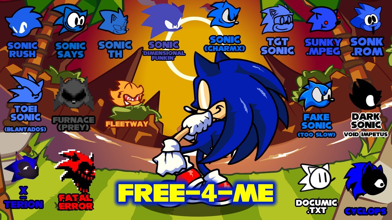 FNF - Free-4-me / Only Sonic's (Sonic Legacy / RodentRap) - YouTube