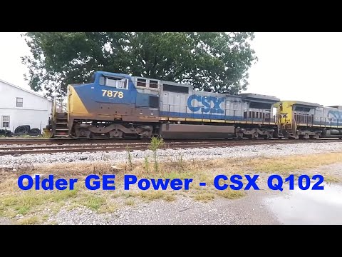 Old GE Power on CSX Double Stack Train - CSX 7878, 96 - YouTube