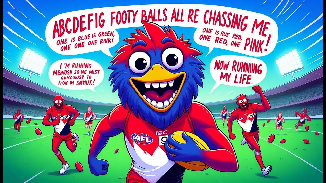 🏃‍♂️ ABCDEFG, Footy Balls Are Chasing Me! 😱 | Funny AFL Footy Song ...