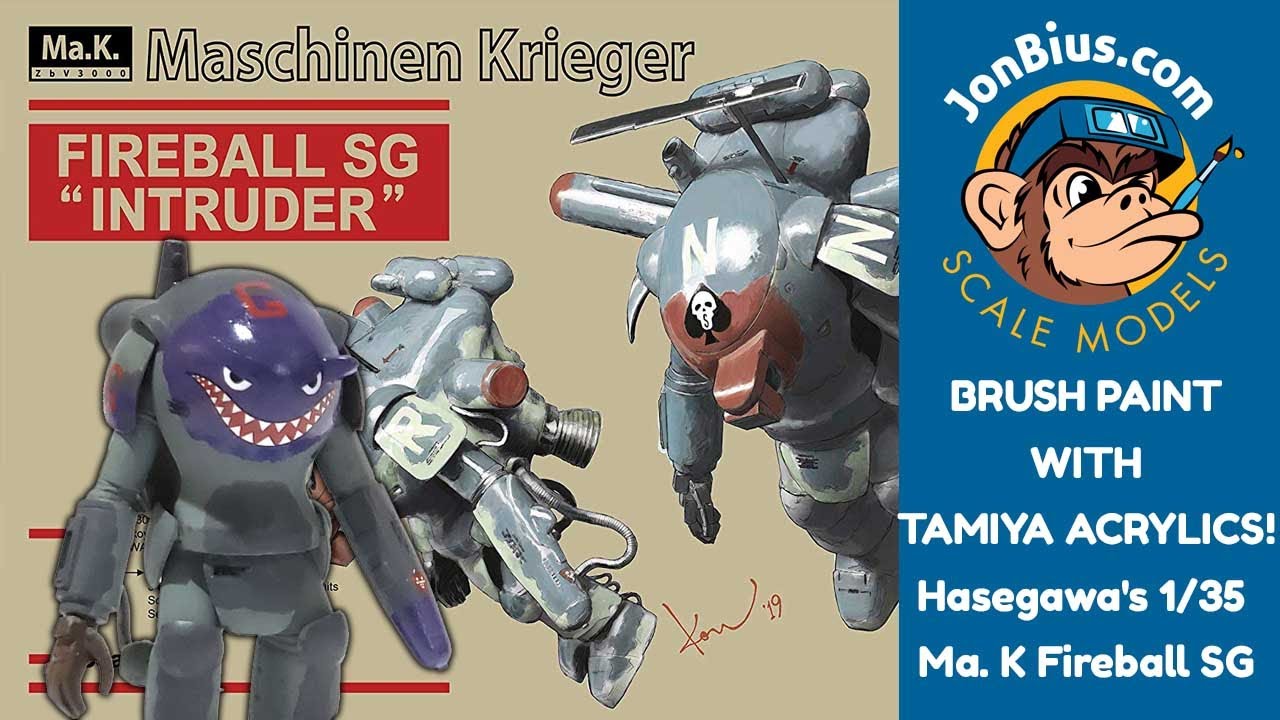 Brush Paint With Tamiya Acrylics! Hasegawa's 1/35 Ma. K Fireball SG ...