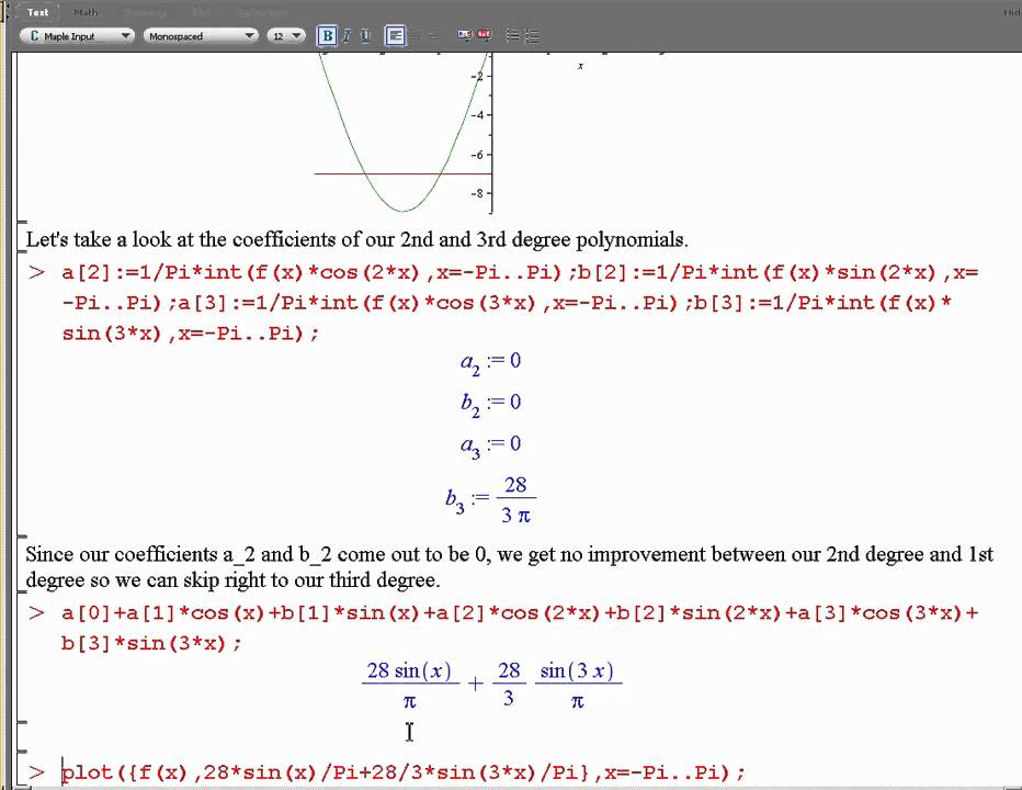 Fourier Polynomials with MAPLE - YouTube
