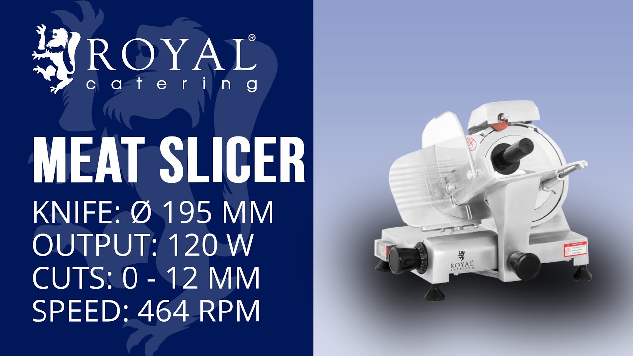 Meat Slicer Royal Catering RCAM-195B | Product presentation - YouTube