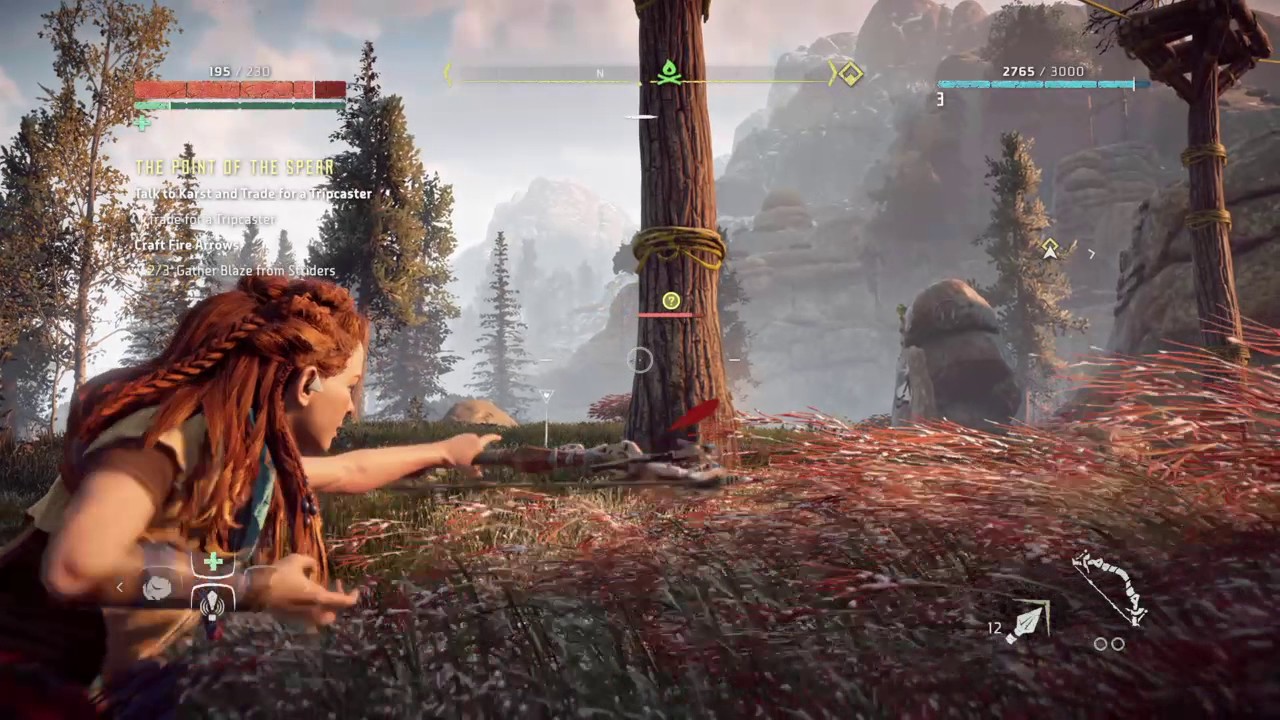 Horizon Zero Dawn How To Take Down A Strider And A Watcher - YouTube