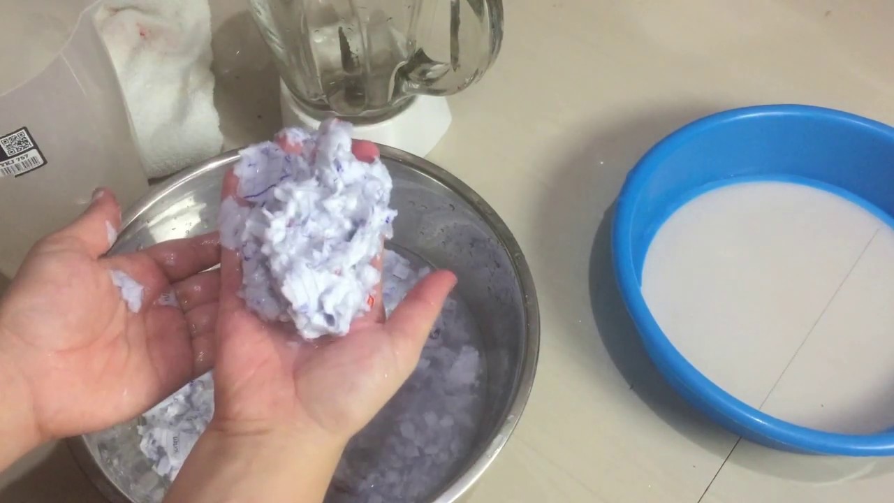 EASY RECYCLE PAPER MAKING FOR KIDS - YouTube
