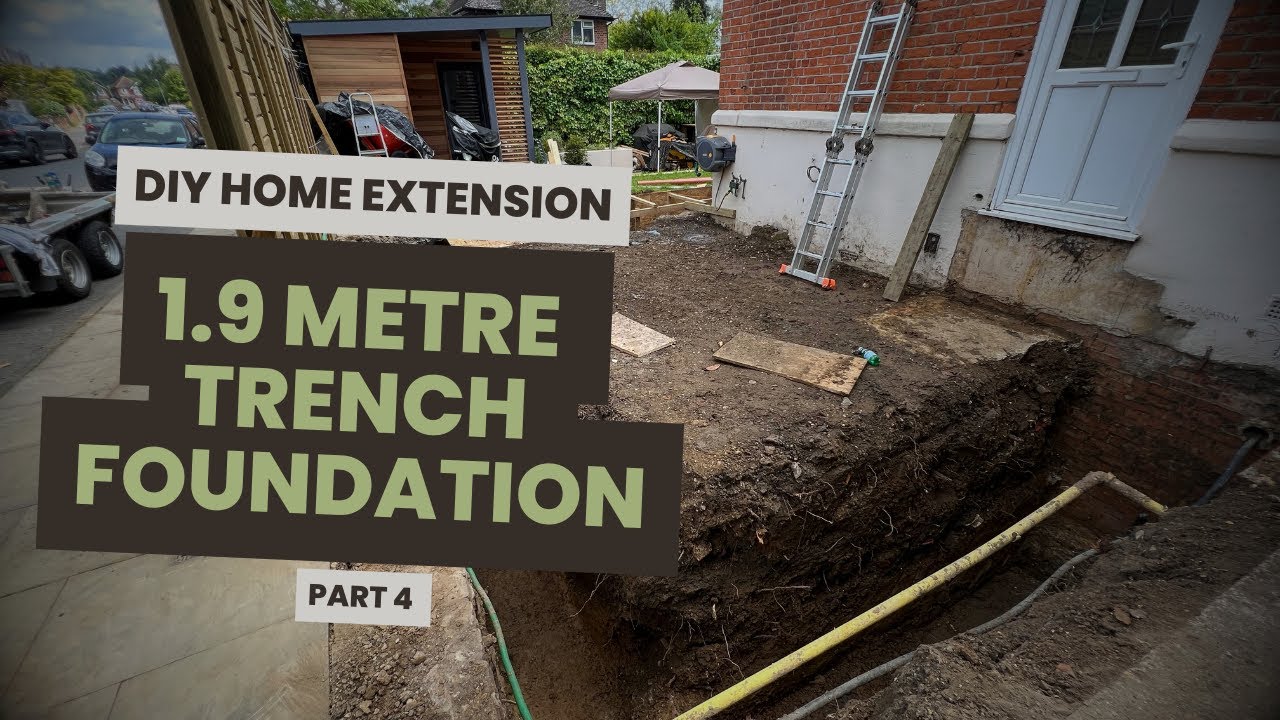 Digging foundations - Home Extension Self Build - YouTube