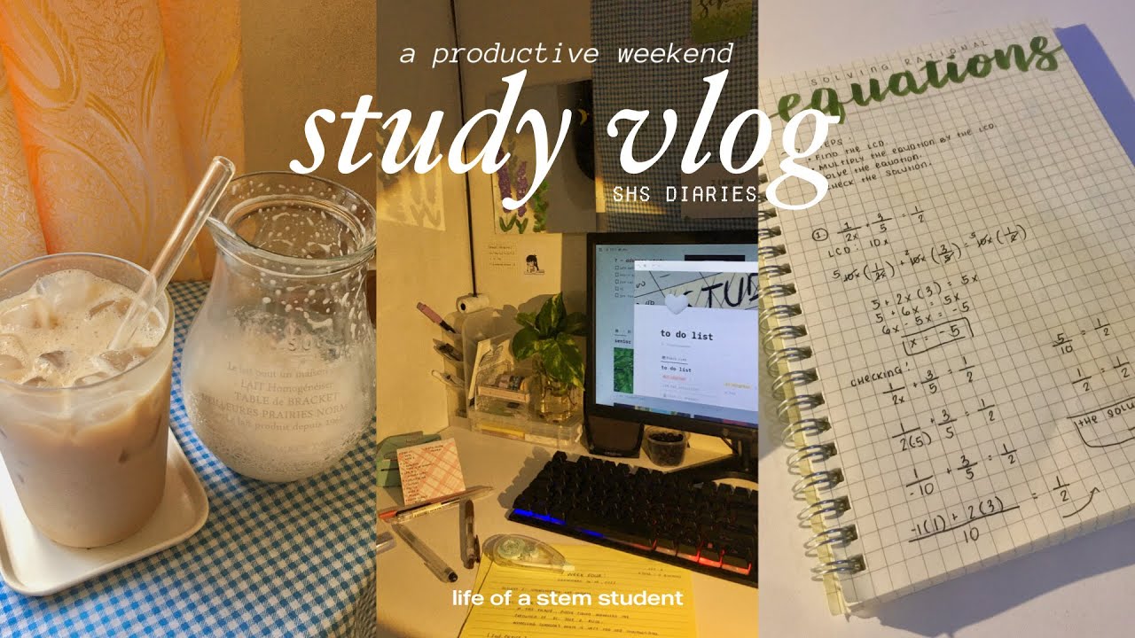 a productive weekend study vlog📚— taking notes, schoolworks and ...