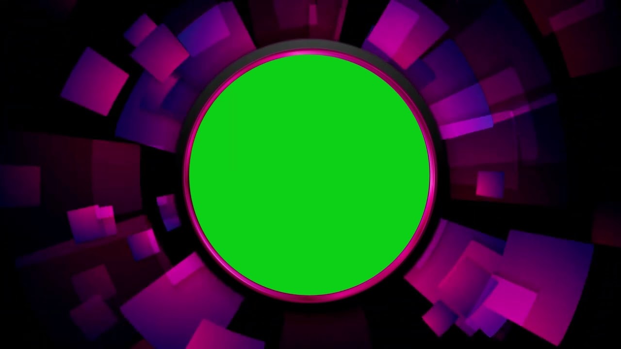 Neon Lights Circle Green Screen Background loop Disco Pink and Purple ...