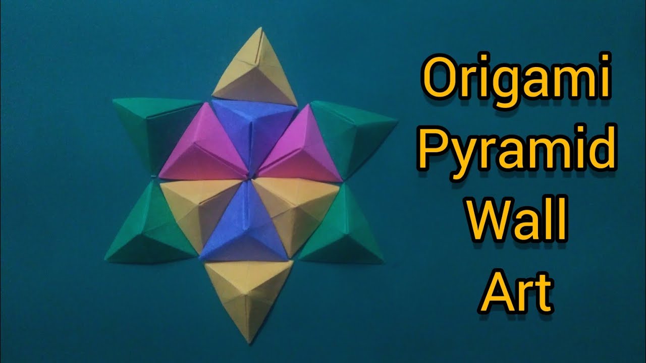 Easy origami Pyramid wall Decoration Art|easy 3Dwall art|wall Face art ...