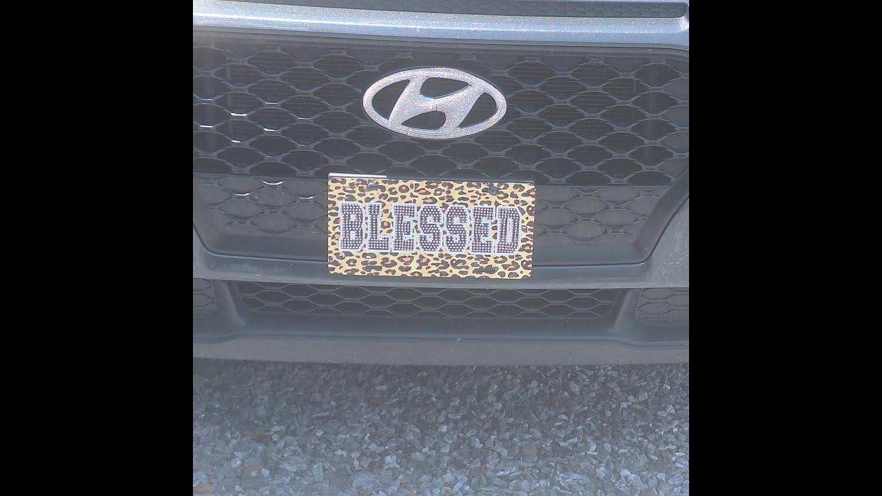 Sublimation and Rhinestone Vanity Tag - YouTube