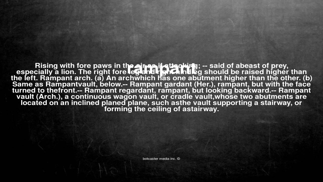 What does rampant mean - YouTube