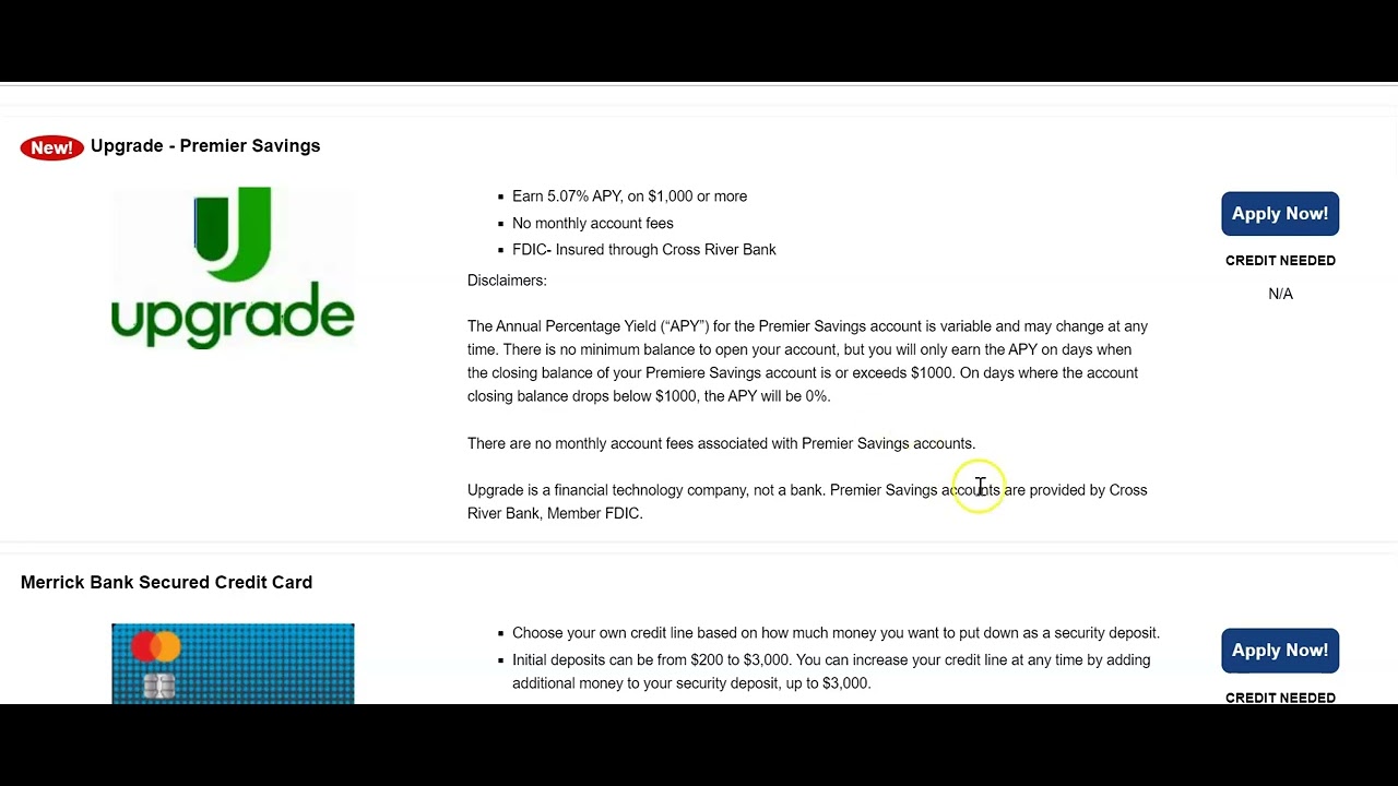 Upgrade Savings Account Reviews