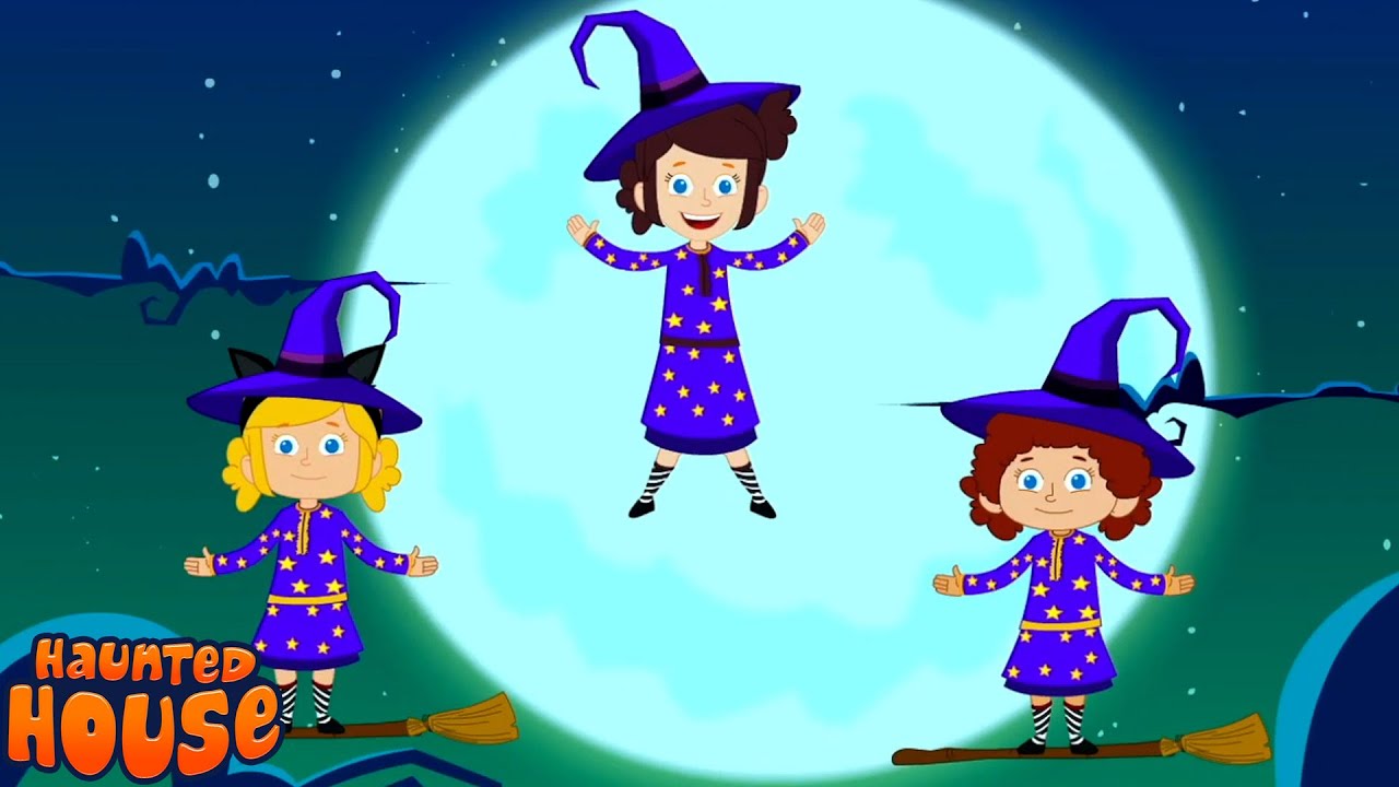 Five Wicked Witches | Halloween Rhymes for Children | Scary Videos and ...