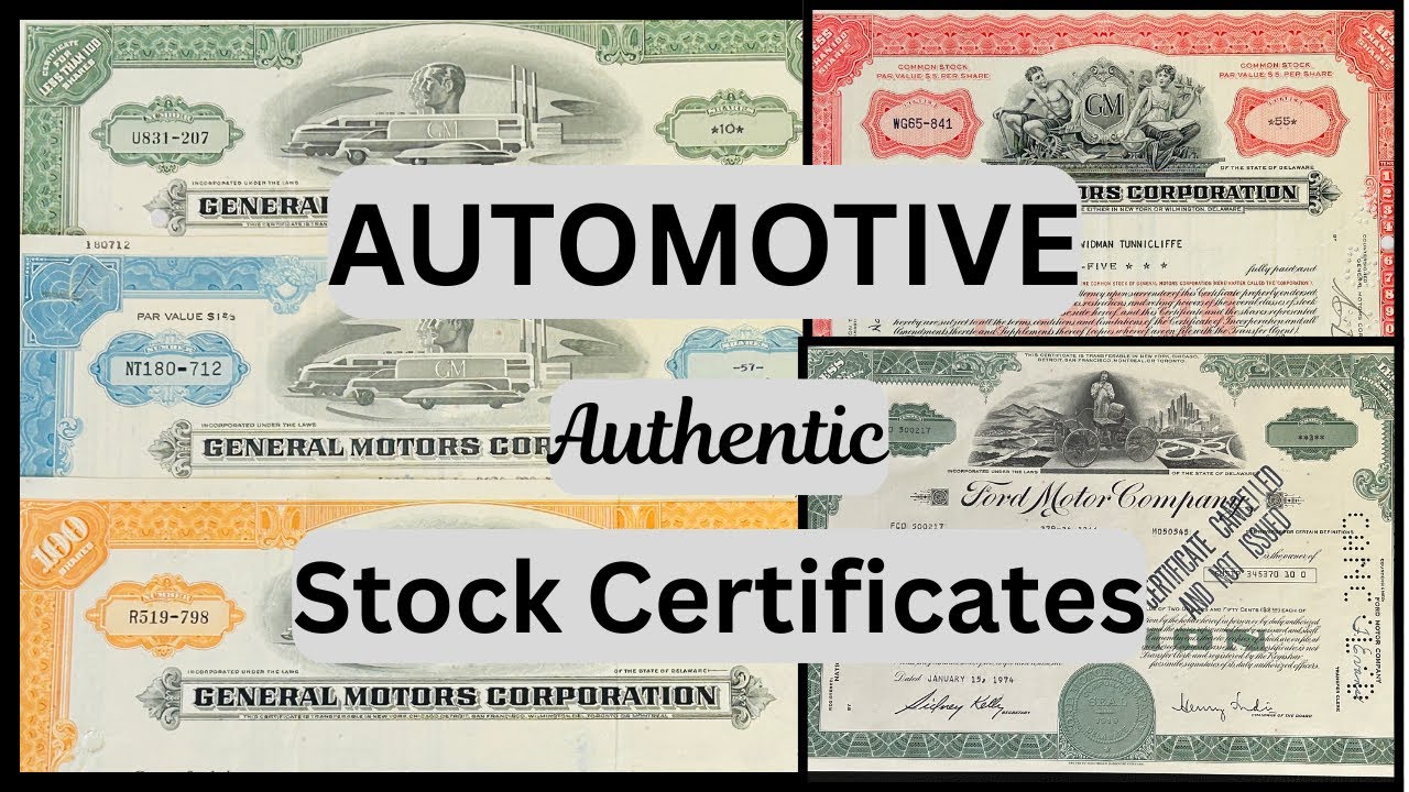 How to Collect Automotive Stock & Bond Certificates for Enjoyment ...