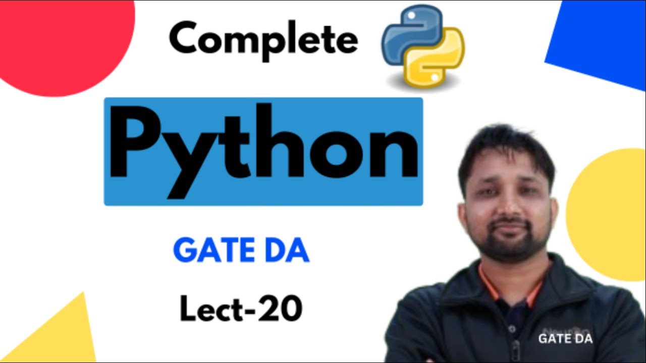 Set operations | Lecture 20 | Python Complete Course | GATE DA | Puneet ...