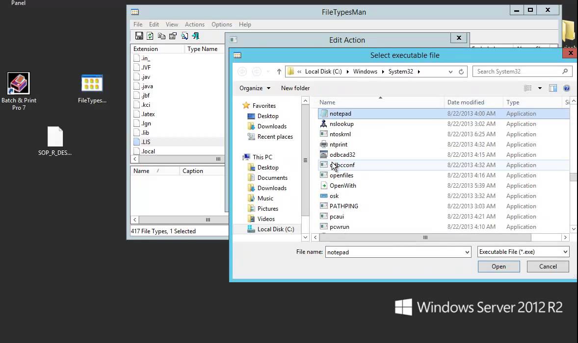 How to associate lis filetype with filetypesman software for batch ...