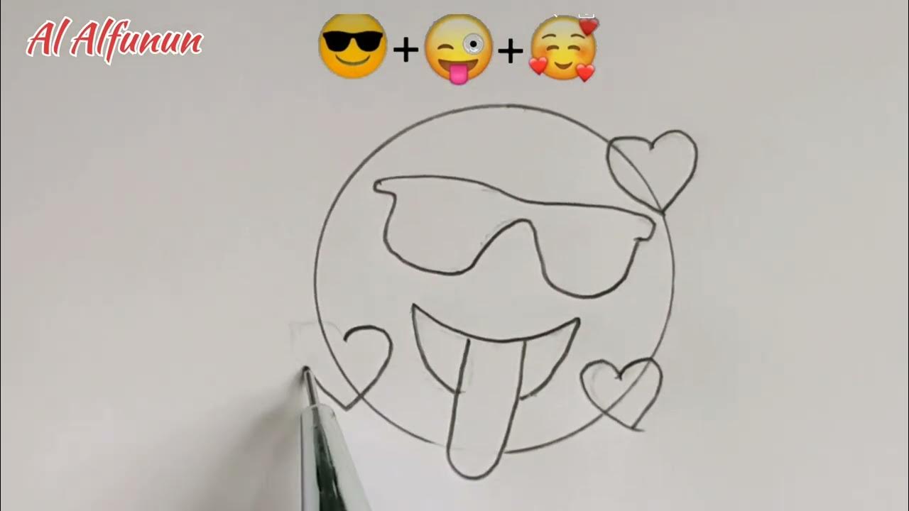 Combine three emojis || Mix Emoji Drawing || Emoji satisfying creative ...