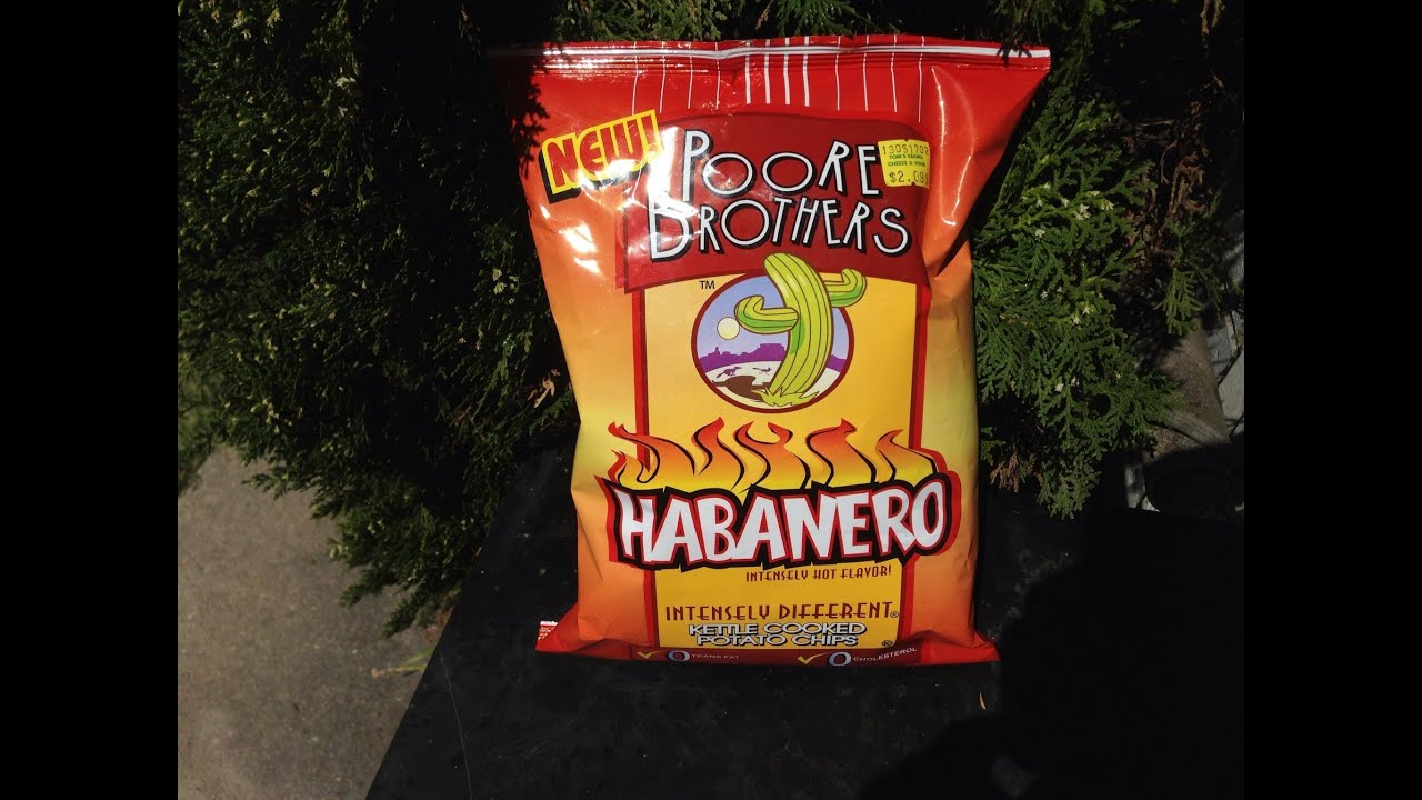 Poore Brothers Habanero Intensely Hot Potato Chips Review - YouTube