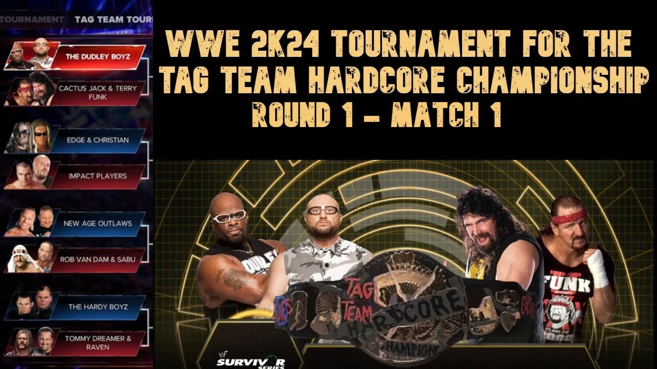 WWE 2K24 - Tournament for the NEW Tag Team Hardcore Championship - Round 1 - Match 1 - YouTube