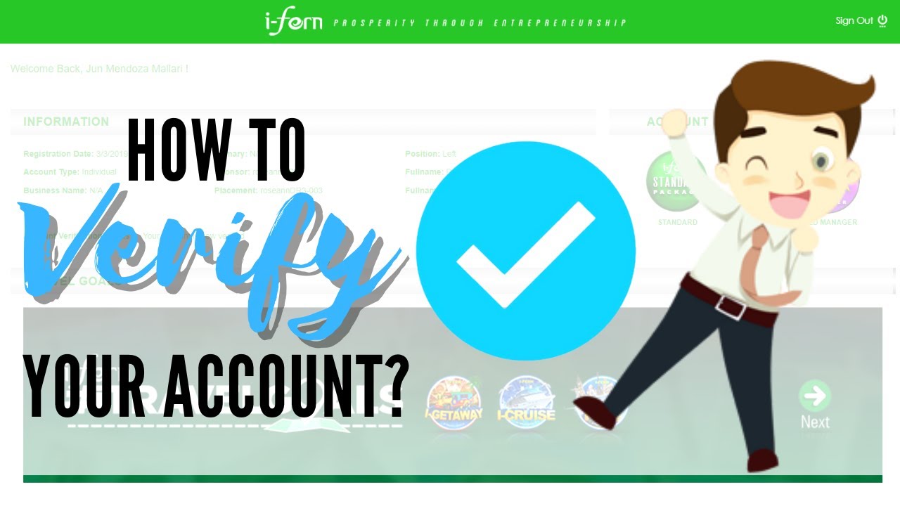 Easy-Steps to "VERIFY" your I-FERN account - YouTube