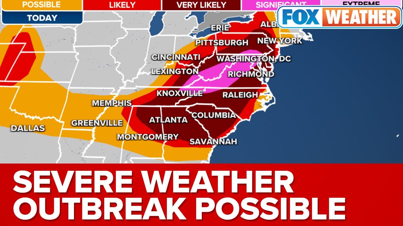 Severe Weather Outbreak Possible Across Eastern US With Destructive ...