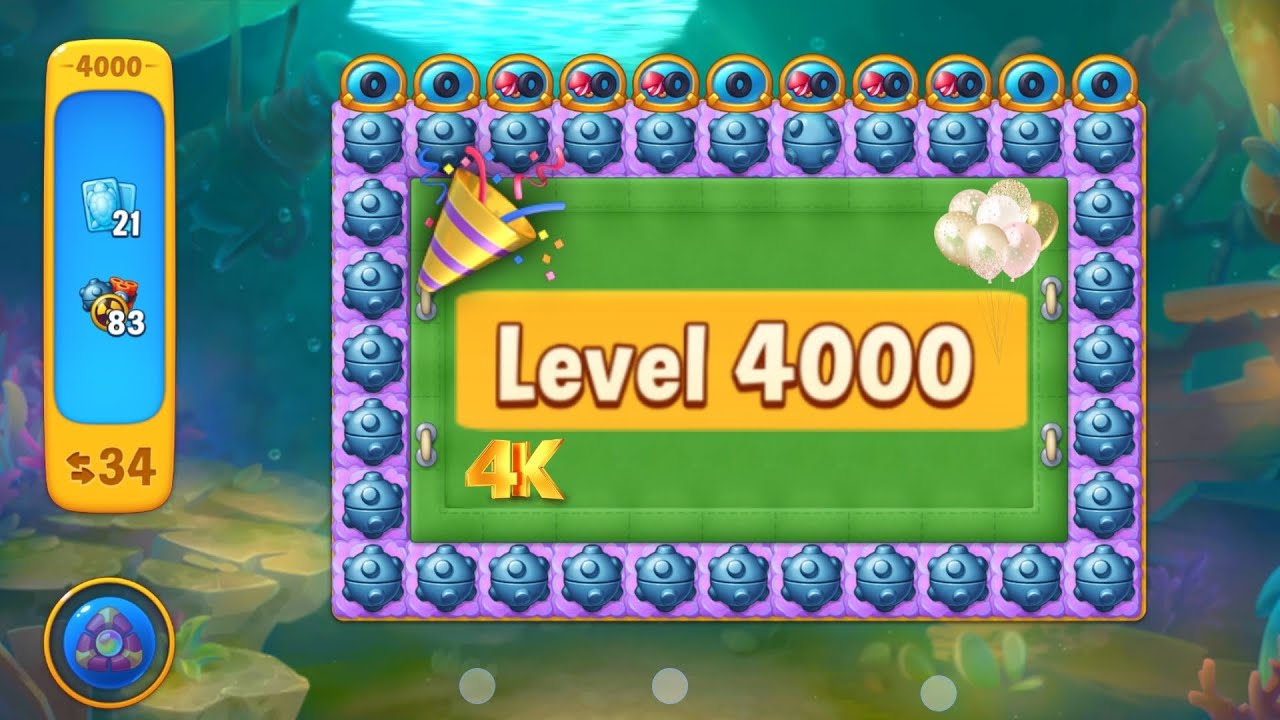 Level 4000 Milestone 🍾🎉🎊 | Fishdom Gameplay 🐠 - YouTube