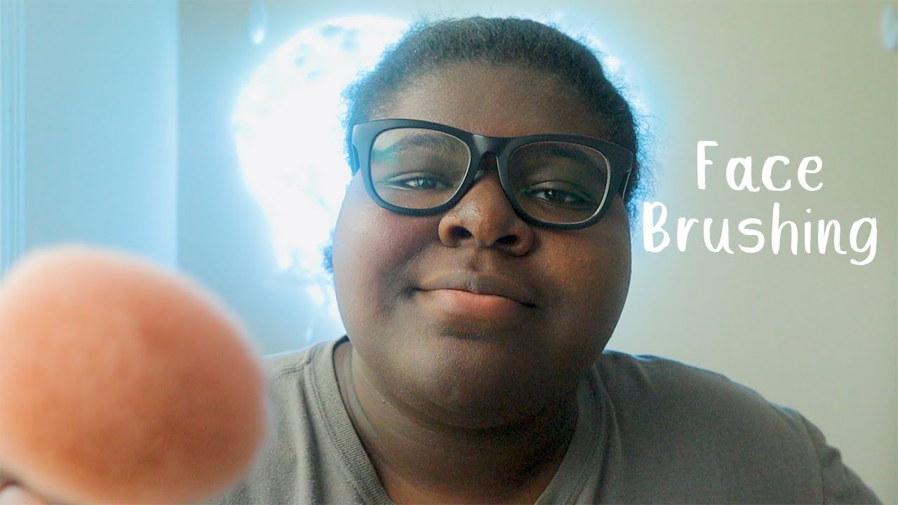 ASMR Tingly Face Brushing & Soothing Whispering 😴 | Soft Whispers ASMR ...