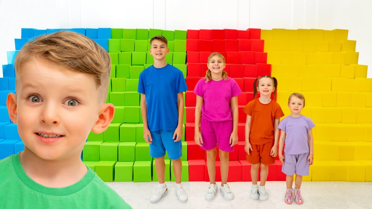 We Built The BIGGEST Foam Block Castle Ever Made! Exploring Colors and ...