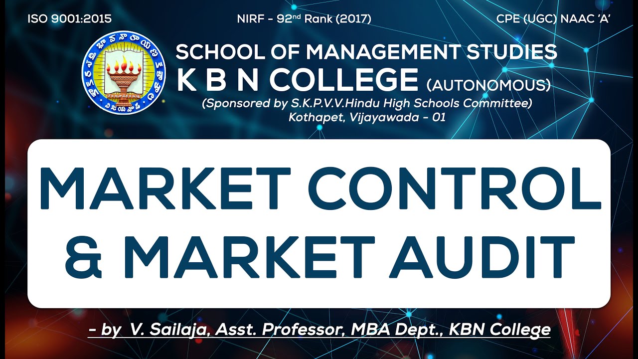 Market Control & Market Audit | Marketing Management - YouTube