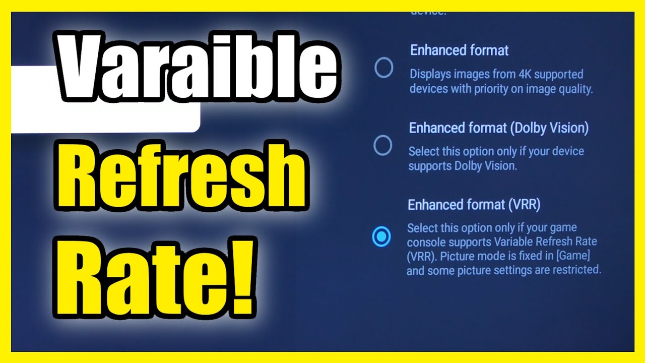 How to Turn on VVR Enhanced Format on Sony TV Google TV (Variable ...