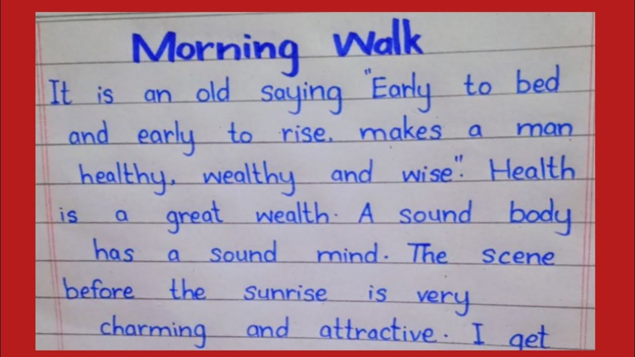 Morning Walk essay,essay on Morning Walk in English, Paragraph on ...