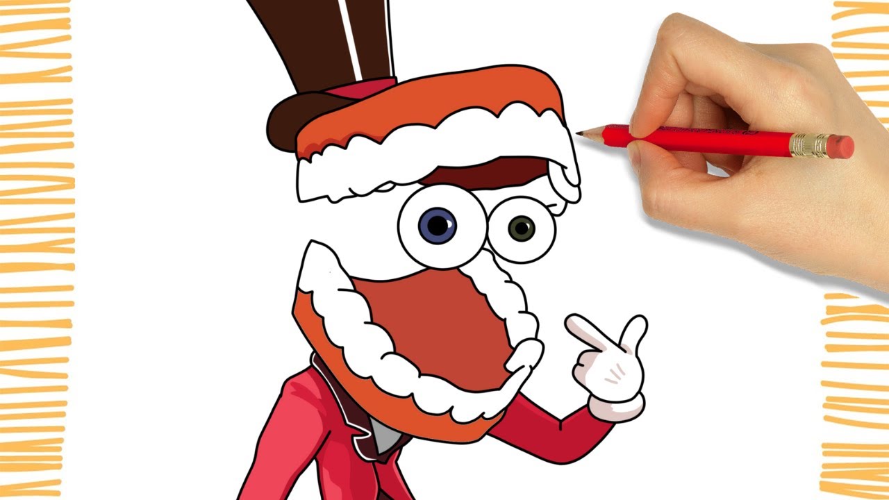 How To Draw a CAINE I THE AMAZING DIGITAL CIRCUS - YouTube