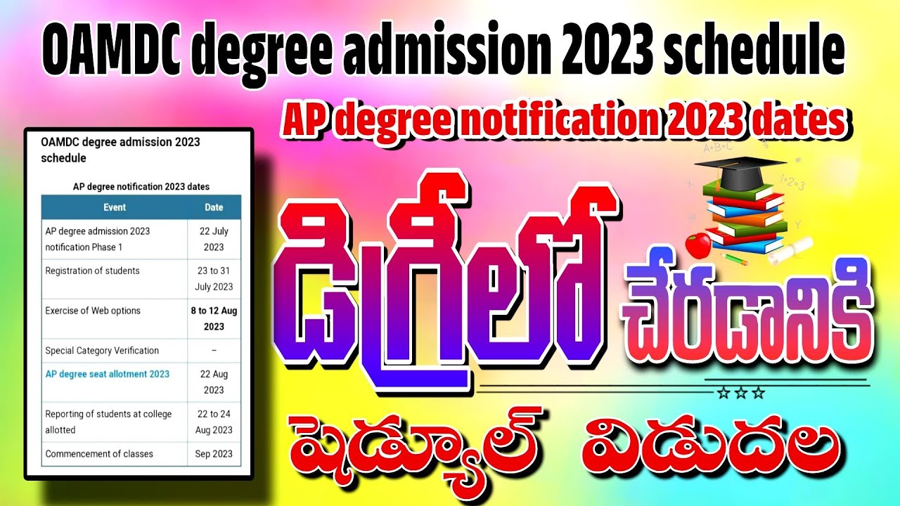 ||AP DEGREE 2023 SHEDULE RELEASED|| Ap degree latest news 2023ap degree ...